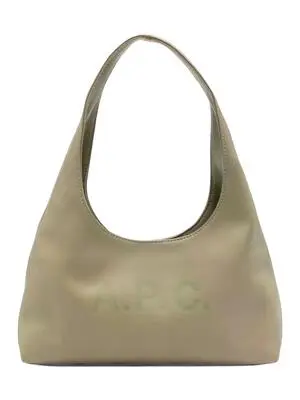 A.P.C. A.P.C. Logo-Print Leather Tote Bag