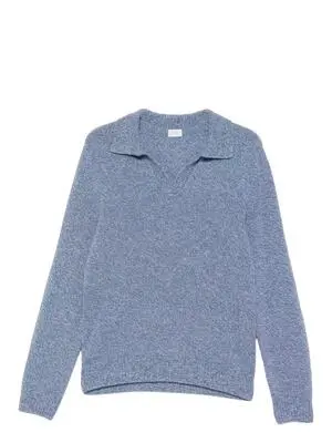 04651 / A TRIP IN A BAG Polo-collar Sweater - Blue