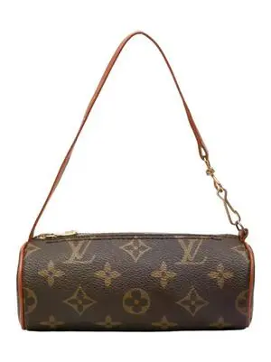 LOUIS VUITTON 1990-2010 Monogram Papillon Pochette Handbag - Brown