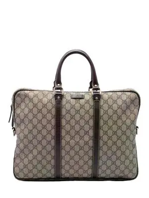 Gucci Gg Supreme Business Bag - Neutrals