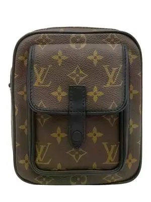 LOUIS VUITTON Monogram Macassar Christopher Wearable Crossbody Bag - Black
