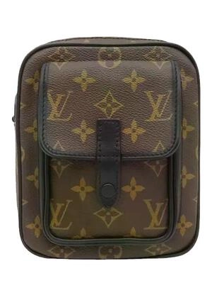 LOUIS VUITTON Monogram Macassar Christopher Wearable Crossbody Bag - Black