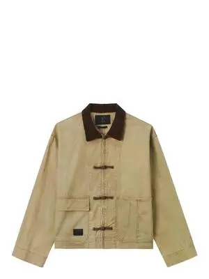 FIVE CM Toggle-fastening Corduroy-collar Jacket - Neutrals