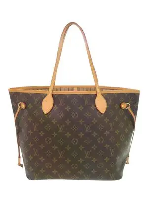 LOUIS VUITTON Louis Vuitton Monogram Neverfull MM Tote Bag Brown