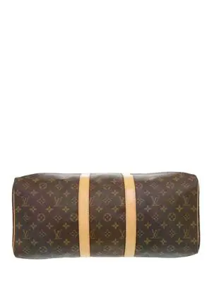 LOUIS VUITTON Monogram Keepall 45 Travel Bag - Brown