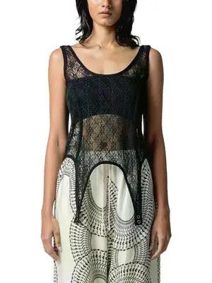 MULLER OF YOSHIOKUBO Crochet Knit Top - Neutrals