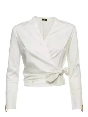 ELISABETTA FRANCHI ELISABETTA FRANCHI Wrapped Poplin Top