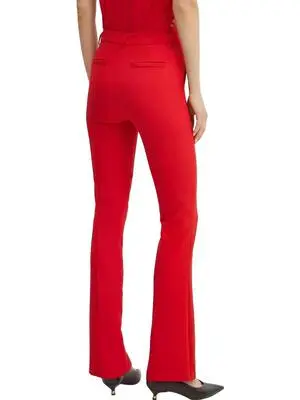 SILVIAN HEACH Reif Pressed-crease Flared Trousers - Red