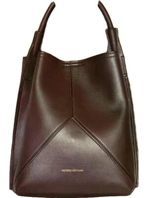 Victoria Beckham Panelled Leather Bucket Bag - Red
