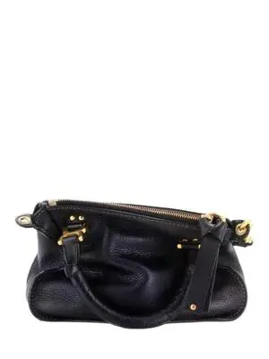 Chloé Chloé Leather Marcie Satchel Cross Body Bag Black