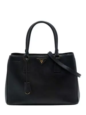 Prada Saffiano Lux Galleria Satchel - Black