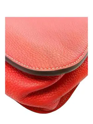 Hermès Togo Halzan 31 Satchel - Red
