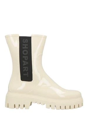 SHOPART Rubber Ankle Boots - Ivory