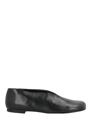FABRIZIO CHINI Leather Ballet Flats - Black