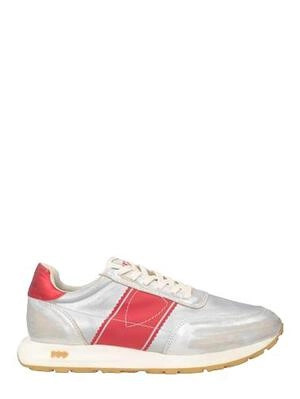 Philippe Model Sneakers Size Leather, Textile Fibers - Silver