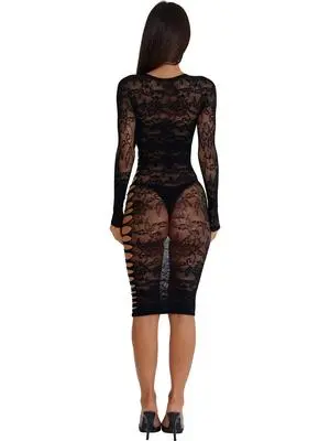 OUTCAST Linzi Midi Dress - Black