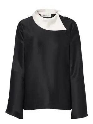 RÓHE Satin Blouse - Black