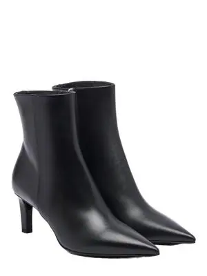 JIMMY CHOO Frankie Leather Ankle Boots - Black