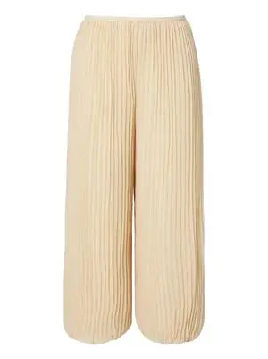 Zimmermann Pleated Chiffon Trousers - Beige