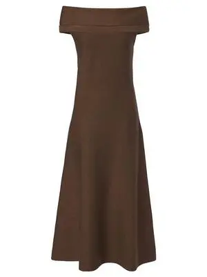 Simkhai Camilla Wool Midi Dress - Brown