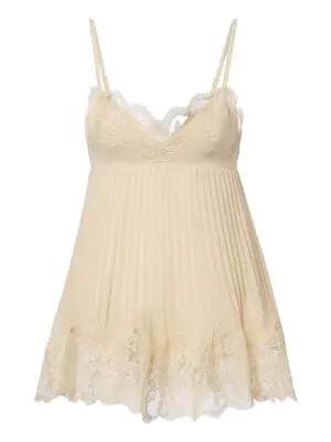 Zimmermann Lace-trimmed Chiffon Camisole - Beige
