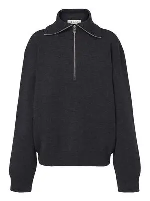 RÓHE Wool And Cashmere Half-zip Sweater - Grey