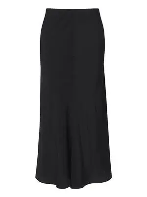 THE ROW Bakura Silk Crêpe De Chine Midi Skirt - Black
