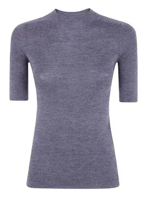 JC SOPHIE Short Sleeves Piccolo Sweater - Gray