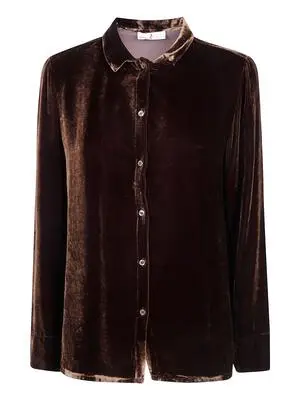 WHYCI Flared Shirt - Brown
