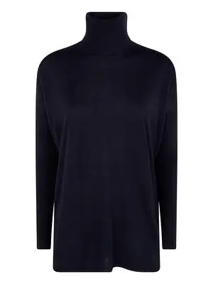 GENTRYPORTOFINO Wool Silk Sweater - Black