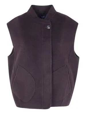 Soeur Gilet Double Faced Wool "adeline - Brown