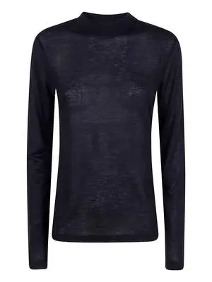 Filippa K Filippa K Lyocell Cashmere Mock Neck Top Black