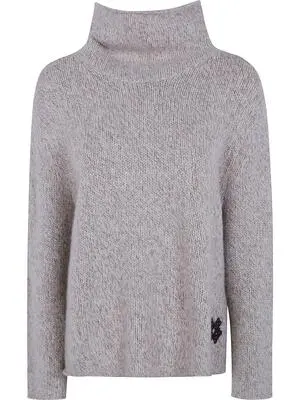 KUJTEN Sweater Cashmere "cristy" Crateer Neck - Brown