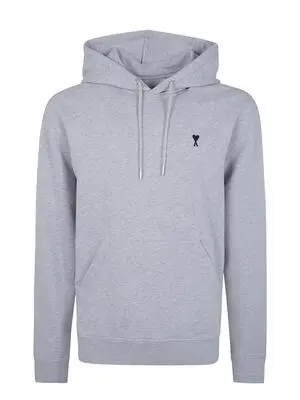AMI Paris Contrast Logo Sweatshirt - Gray