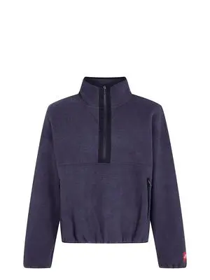 The North Face Fleece Red Box Half Zip Sweatshirt - Gray