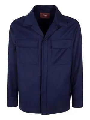 CRUNA Shirt Chest Flap Patch Pockets "bruges - Blue