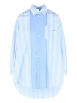 Marni MARNI Light Cotton Poplin Shirt Blue