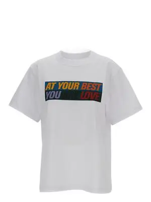 Sacai Short-sleeve T-shirt With A Print - Multicolor