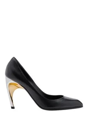 Alexander McQueen Leather Pumps With Metal Heel - Multicolor