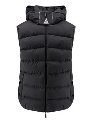 Moncler Arinella Matt Black Sleeveless Down Jacket - Multicolor