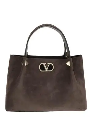 Valentino Garavani Small Suede Handbag - Brown