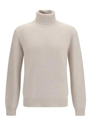 Brioni Wool And Cashmere Turtleneck Sweater - Cream