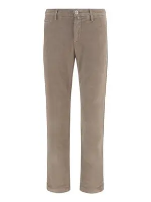 JACOB COHЁN Bobby Slim Chino Pants In Stretch Cotton Gabardine - Cream
