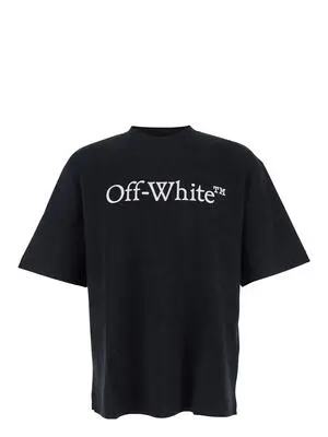 Off-White Oversized T-shirt 'logo' With Contrasting Logo Print In Cotton For - Multicolor