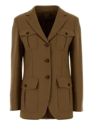 Max Mara MAX MARA Wool Locusta Blazer Brown