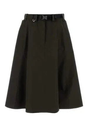 Prada Army Tech Fabric Skirt - Green