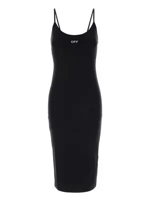 Off-White Stretch Nylon Dress - Black
