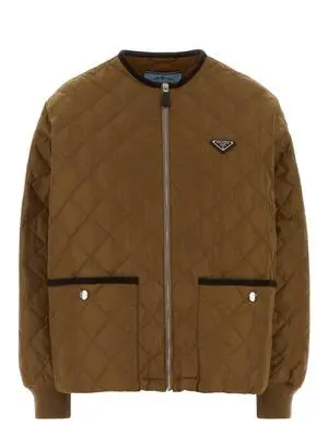 Prada PRADA Quilted Bomber Jacket Multicolor