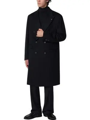 Tagliatore Double-breasted Wool Coat - Blue