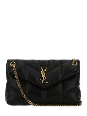 Saint Laurent Nappa Leather Puffer Shoulder Bag - Black